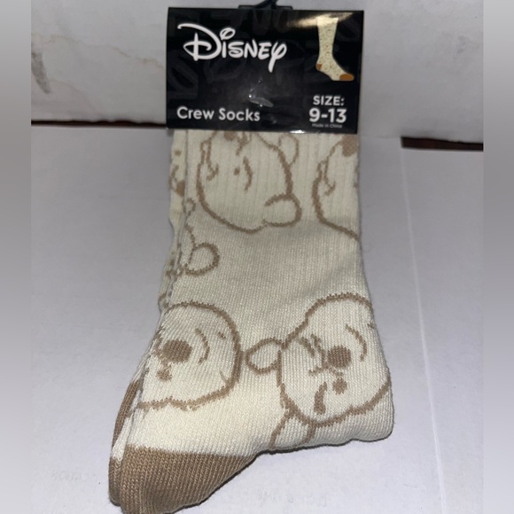 Disney | Accessories | Disney Winnie The Pooh Crew Socks Mens Shoe Sz ...